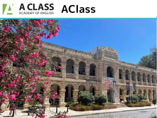 AClass Academy of English | 親子留学に人気の語学学校 | マルタ留学に詳しすぎるマルタマルタドットコム